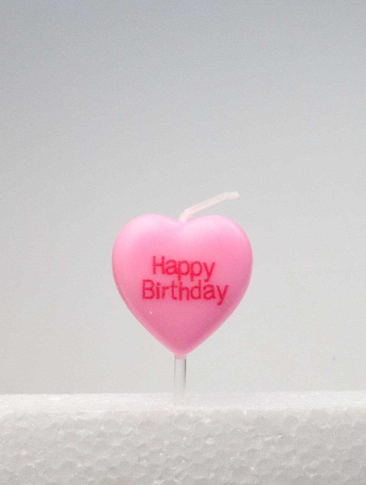 Birthday Pink Heart Candle/ 1PC | Little Cake Box
